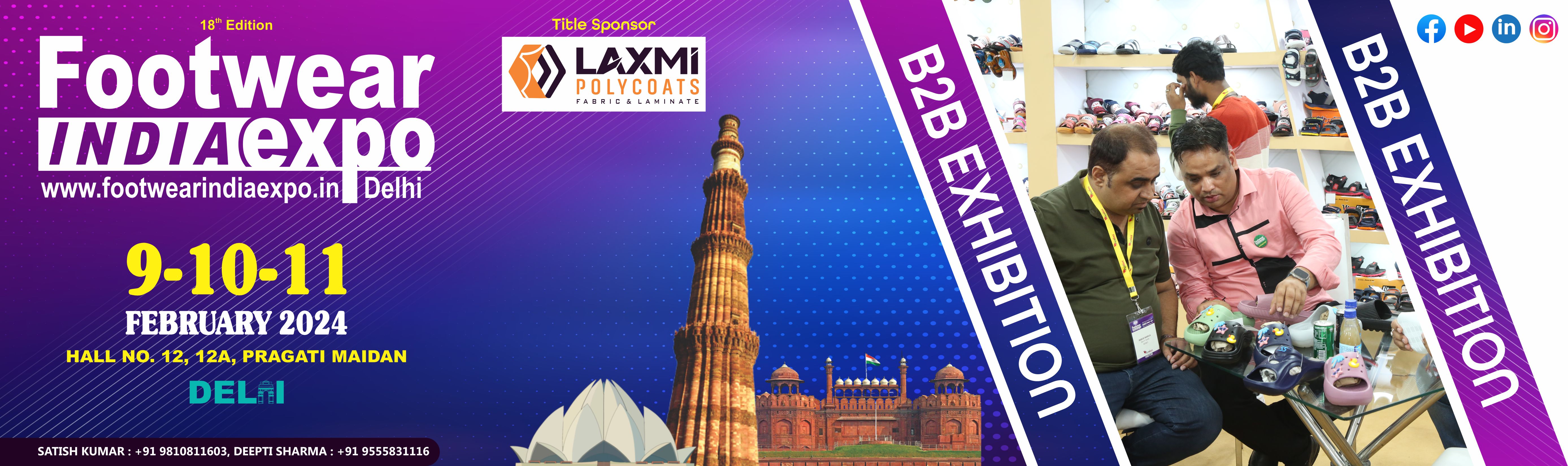 Footwear India Expo Delhi 9-10-11 February 2024