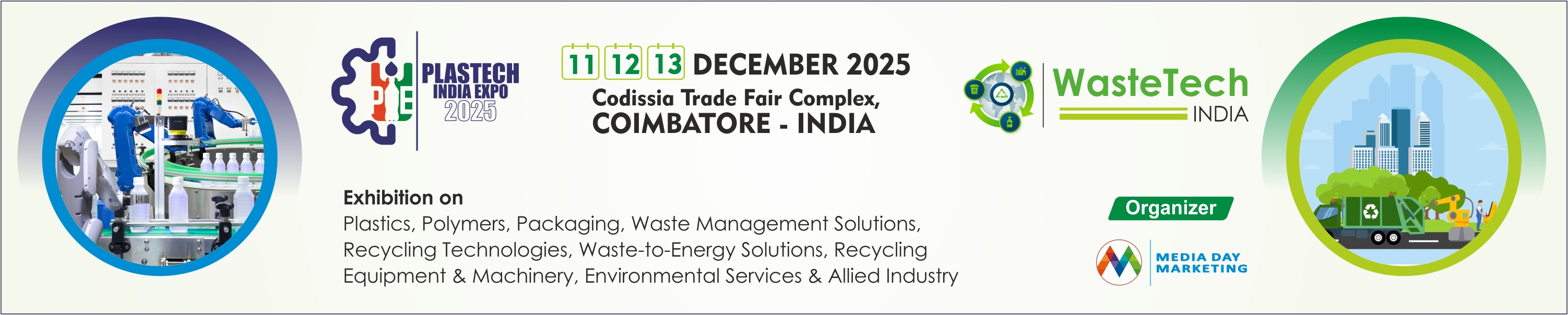 Plastech | Wastetech India Expo 2025 | 11-12-13 December 2025.